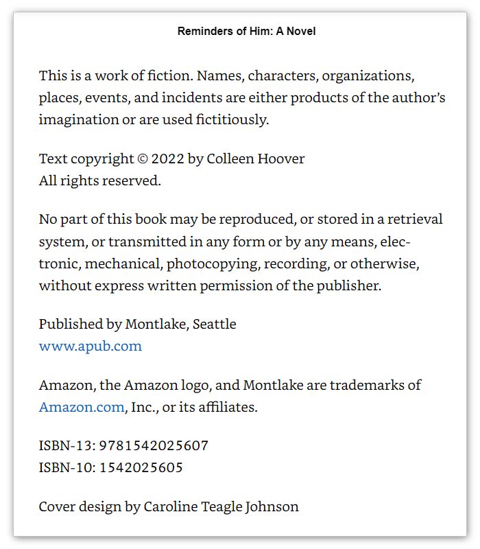 Ebook Copyright Template Ebook Copyright Template